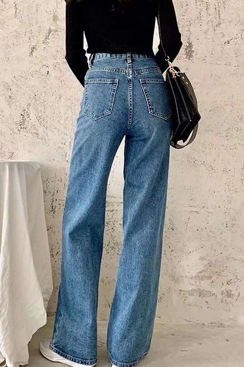 High Waist Wide Leg Mom Jeans Pants – Nada Outfit Land