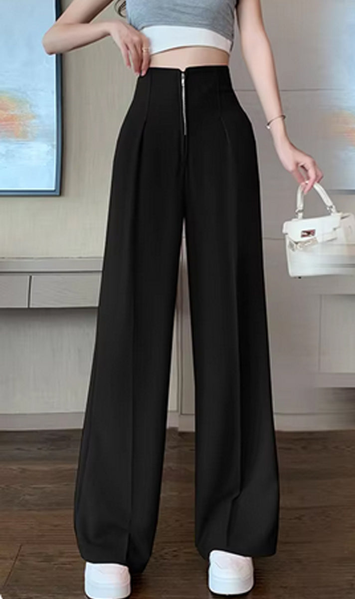 High Waist Zipper Loose Office Pants – Nada Outfit Land