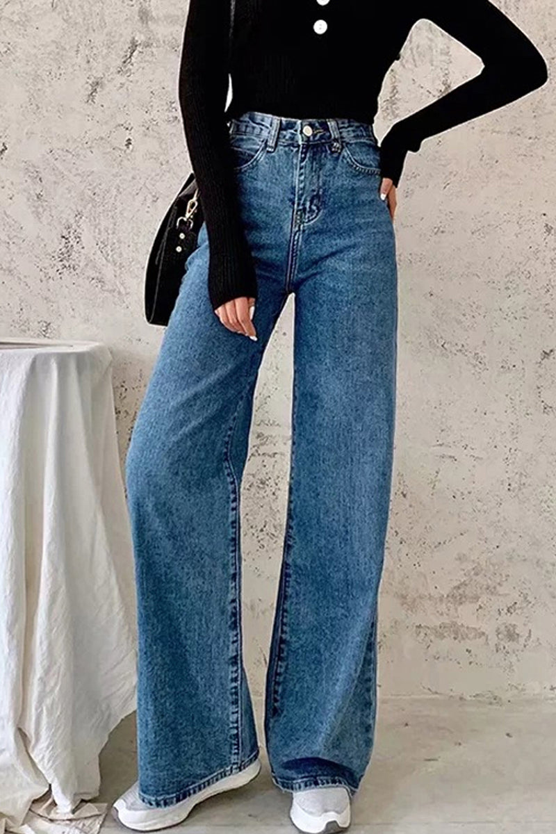High Waist Wide Leg Mom Jeans Pants – Nada Outfit Land