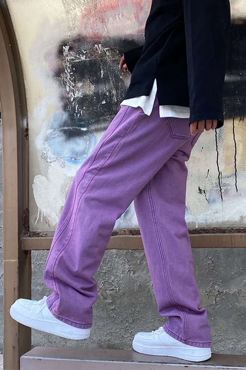 High Waist Hip Hop Purple Jeans Pants – Nada Outfit Land