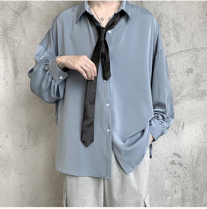 Long Sleeve Loose Casual Men Shirt – Nada Outfit Land