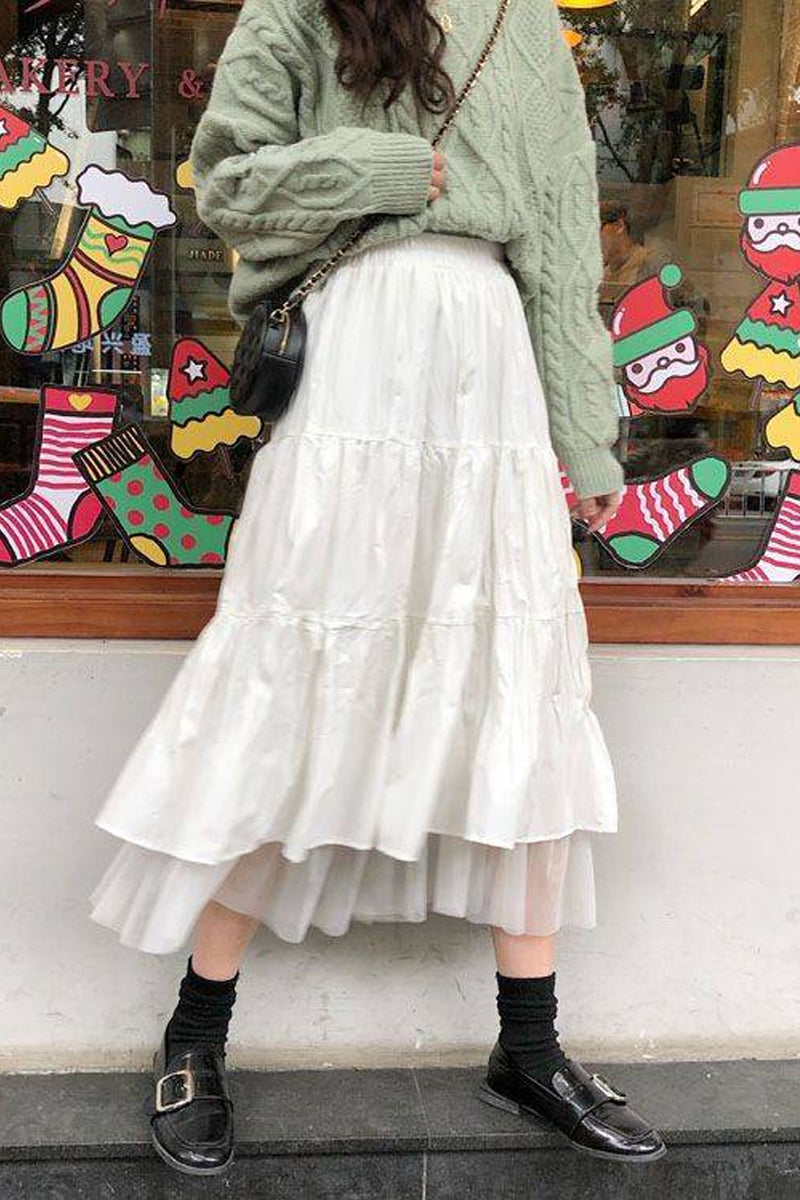 High Waist Elastic Long Mesh Skirts – Nada Outfit Land