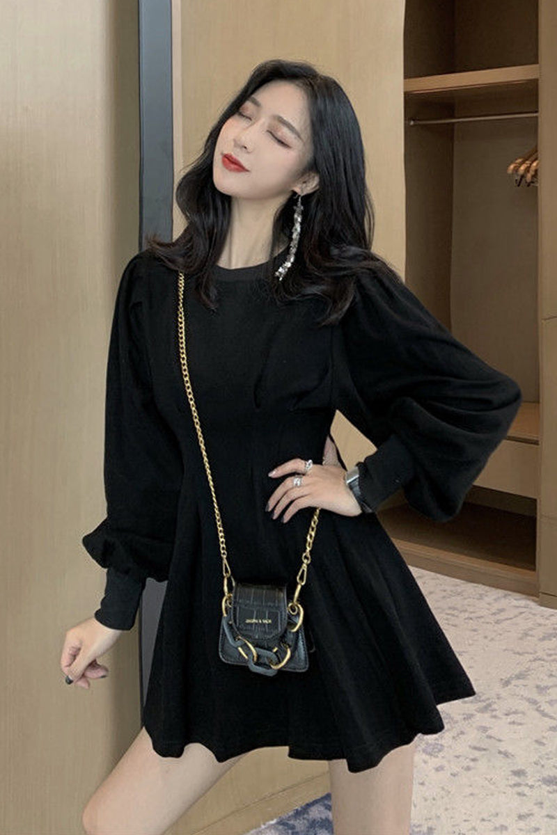 Long Sleeve Abdomen Casual Dress – Nada Outfit Land