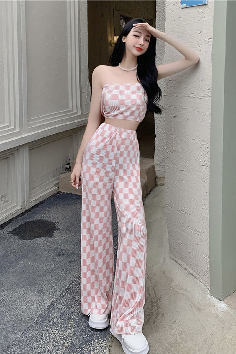 2 Piece Plaid Pattern Casual Sets – Nada Outfit Land