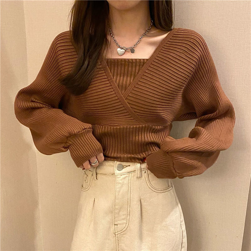 Solid Knitted Loose Elegant Sweater – Nada Outfit Land