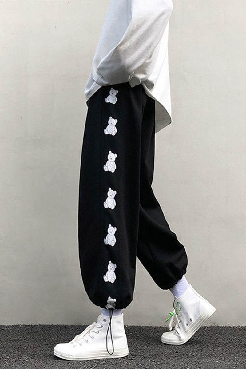 Cute Bear Side Printed Jogging Sweatpants – Nada Outfit Land