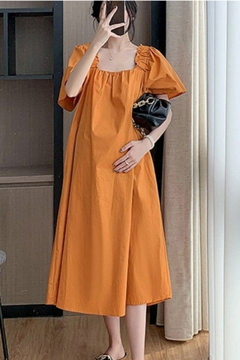 Short Puff Sleeve Elegant Summer Dress – Nada Outfit Land