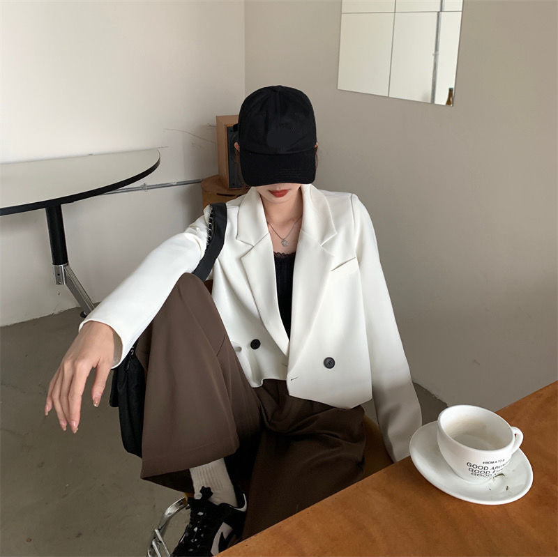 Cropped Style Casual Simple Blazers – Nada Outfit Land