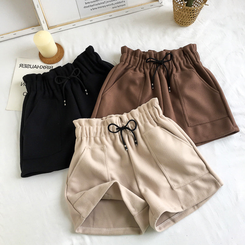 Wide Leg Woolen Casual Office Shorts – Nada Outfit Land