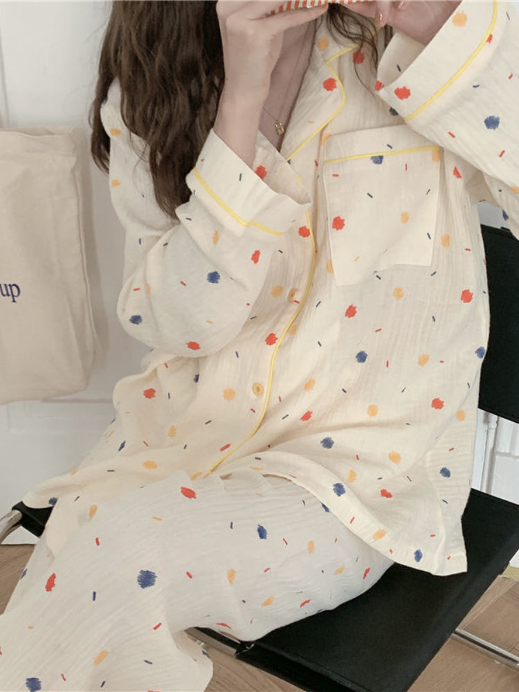 Dot Colorful Colors Pattern Sleepwear Pajamas Set – Nada Outfit Land