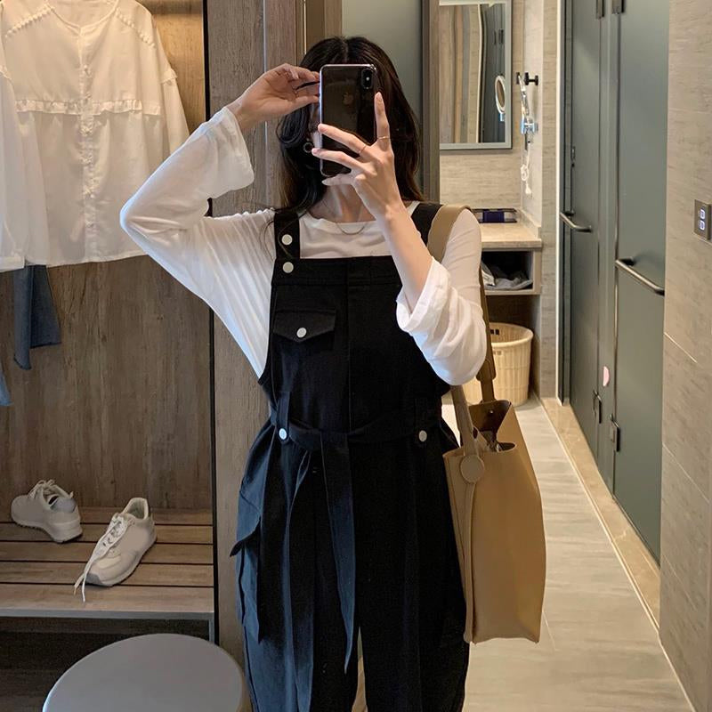 Loose Retro Sashes Black Jumpsuits – Nada Outfit Land