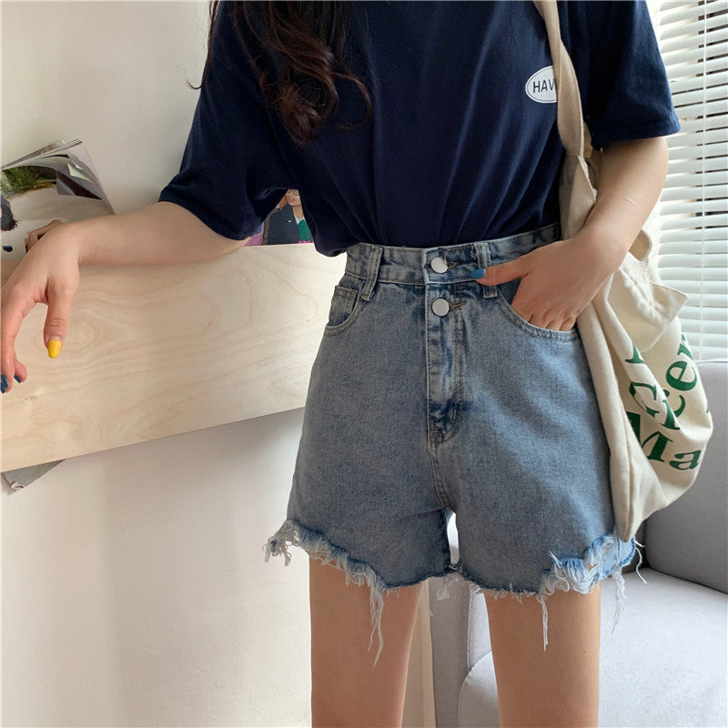 Double Buttons Ripped Shorts Jeans – Nada Outfit Land